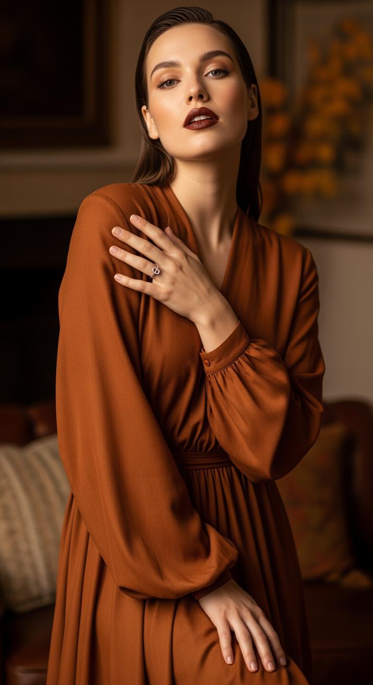 Anyone Wearing A Cinnamon Dress Needs To See My 9 Makeup Ideas ...