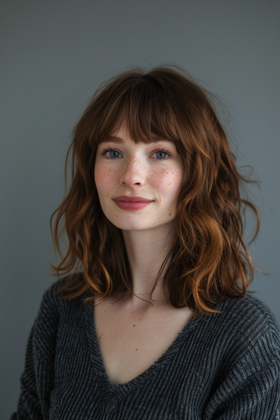 10+ Stylish Medium Length Haircuts with Bangs — NeedleStyle