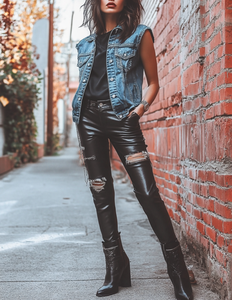 13 Trendy Denim Vest Outfits for a Style — NeedleStyle