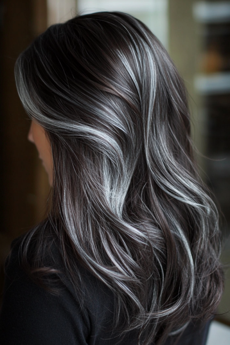 13 Chic Brown Hair with Silver Highlights Ideas: Fresh Hairstyles You ...