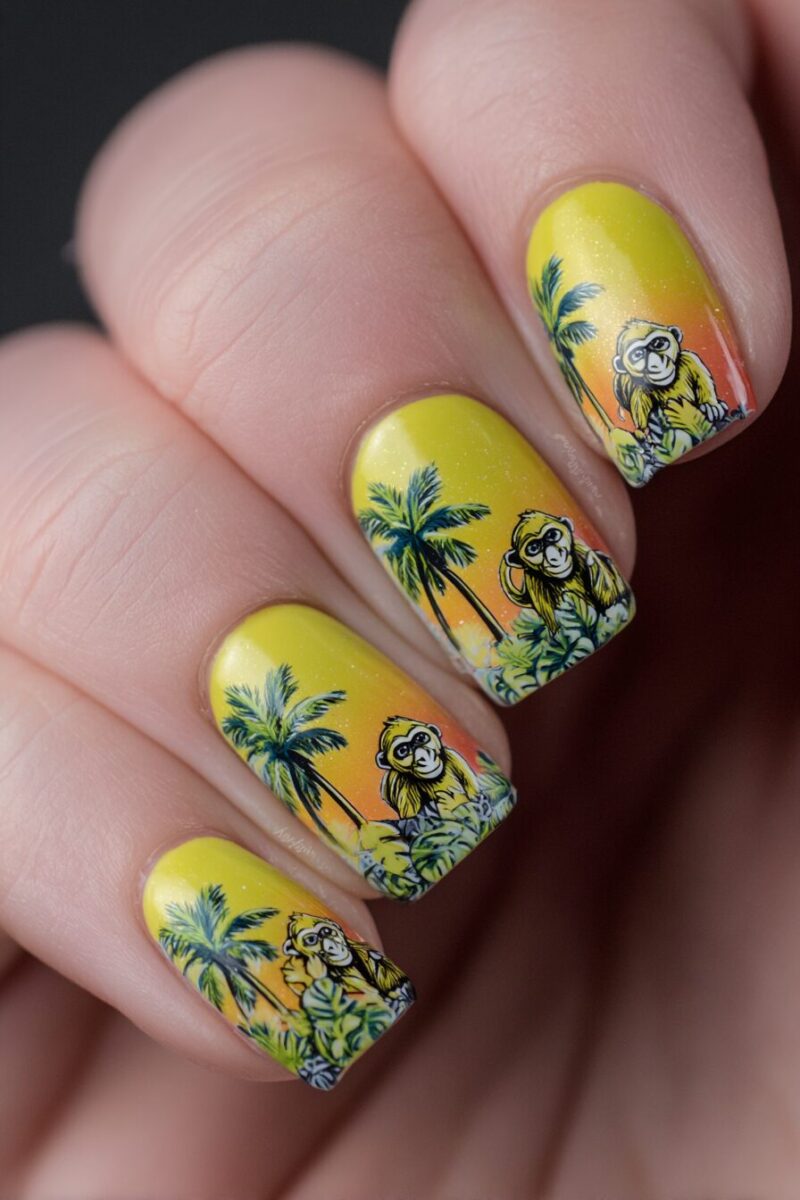 Don’t Miss Out On These Cute Monkey Nail Ideas That Everyone Will Adore ...