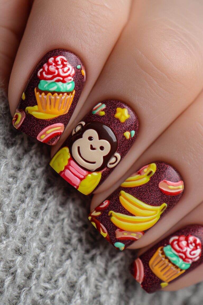 Don’t Miss Out On These Cute Monkey Nail Ideas That Everyone Will Adore ...